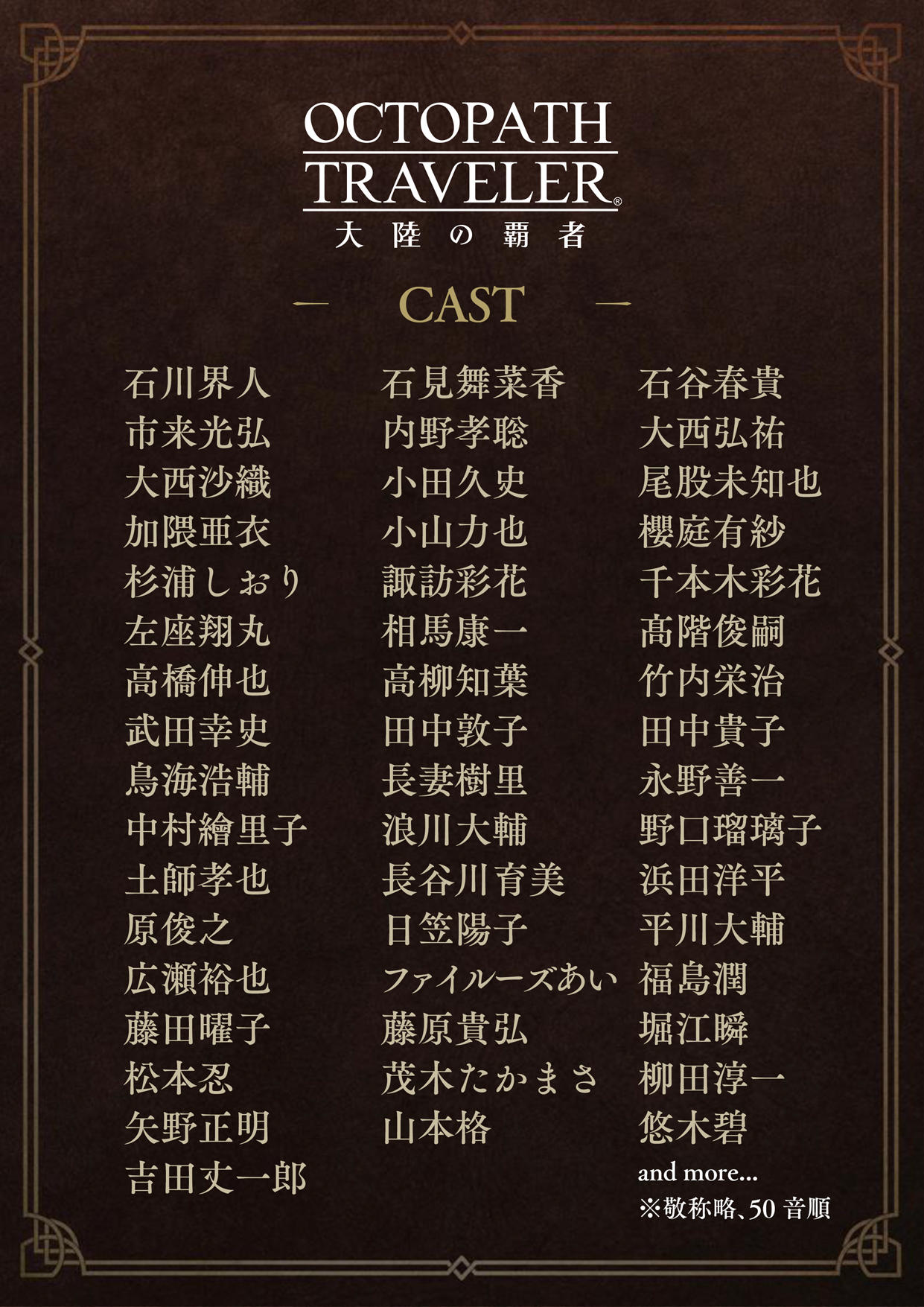 OCTOPATH TRAVELER: Champions of the Continent Cast List Revealed ...