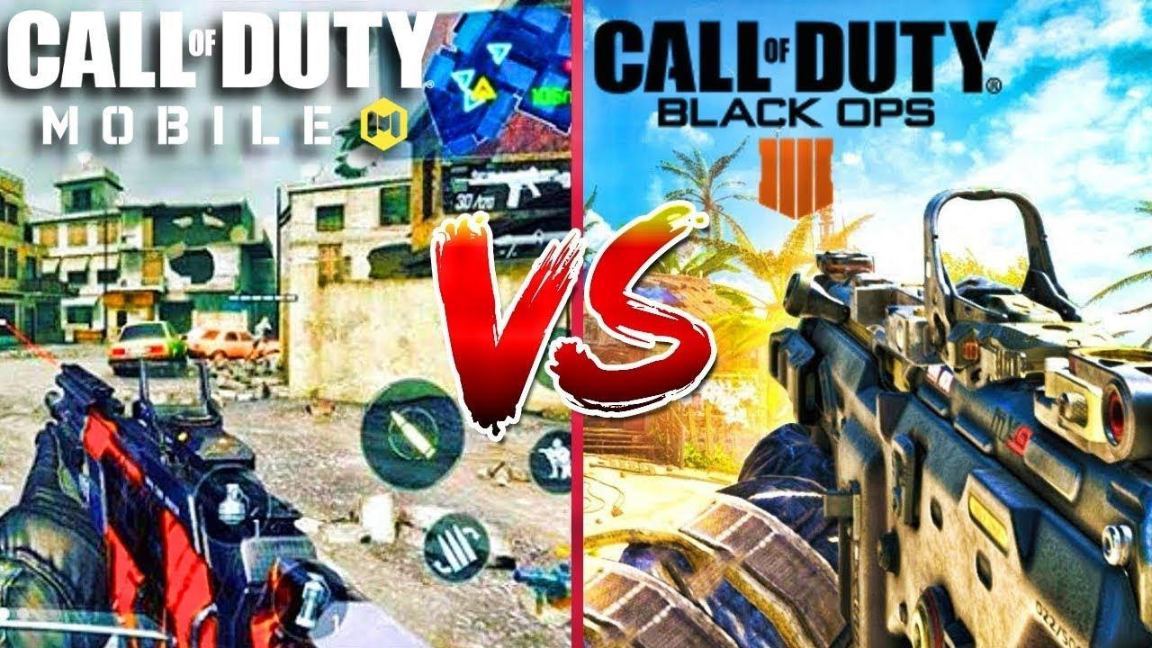 Call Of Duty: Mobile Low Graphics Vs Call Of Duty: BO4 PC Ultra ...