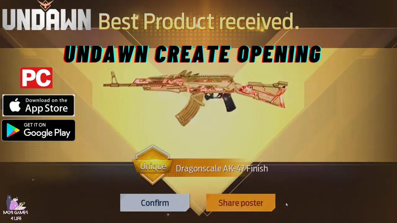 UNDAWN CREATE OPENING - PC VERSION - DRAGONSCALE AK-47 FINISH - Undawn ...