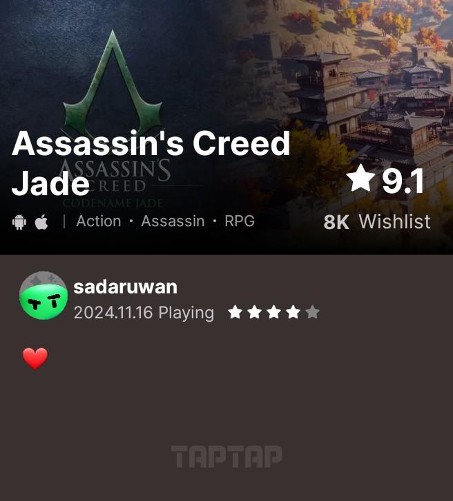 Assassin's Creed Jade - sadaruwan's Posts - TapTap