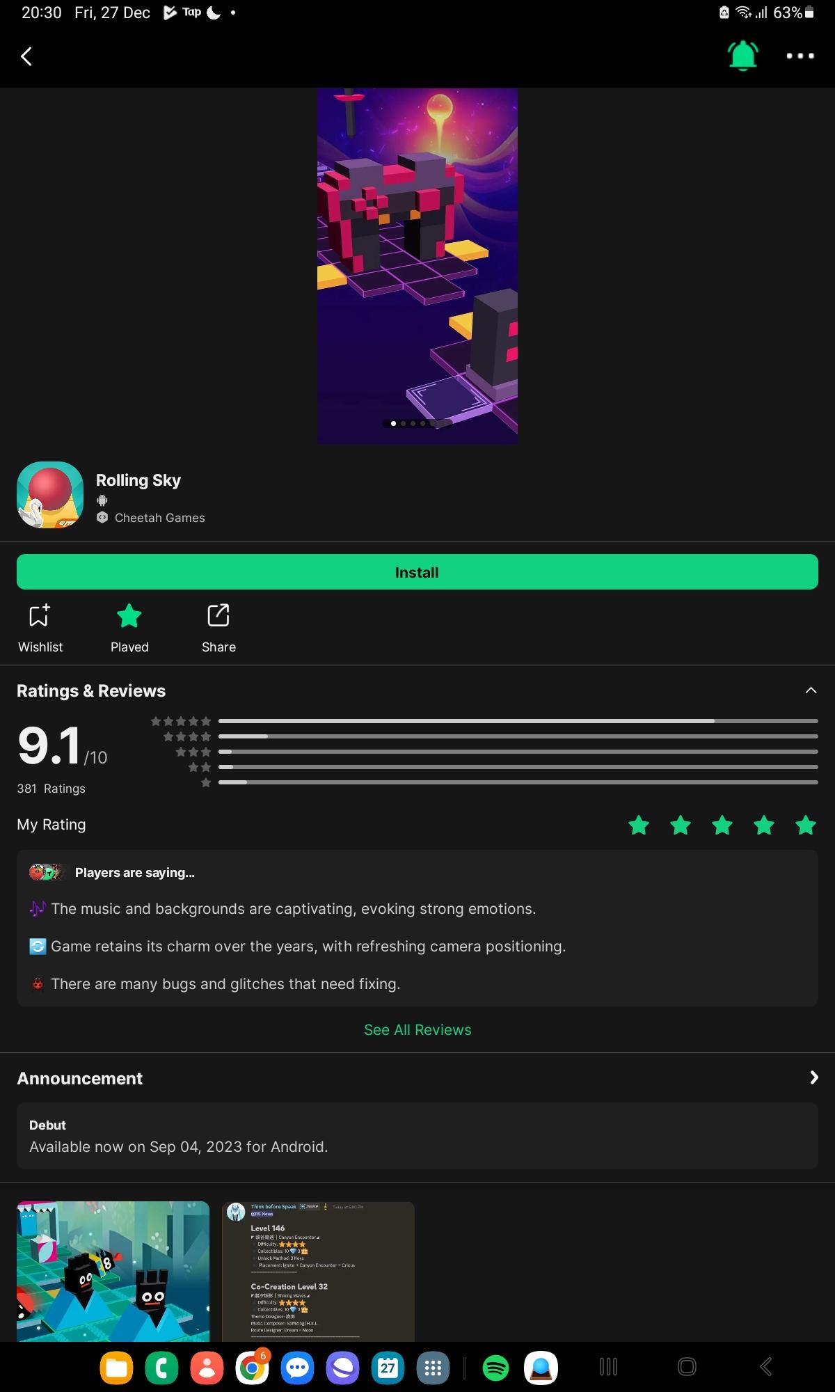 Rolling Sky - Ramy Yasser's Posts - TapTap