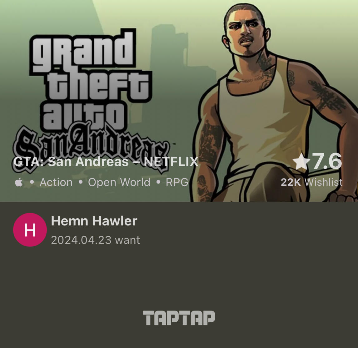 GTA: San Andreas – NETFLIX - Hemn Hawler's Posts - TapTap