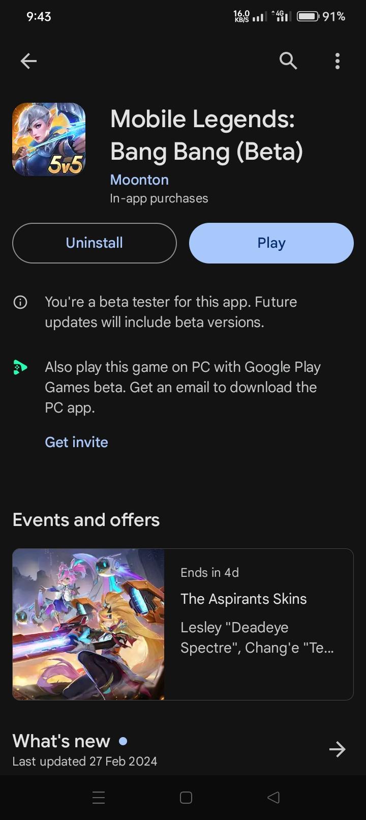 Advance Sever Request - Mobile Legends: Bang Bang Beta - TapTap
