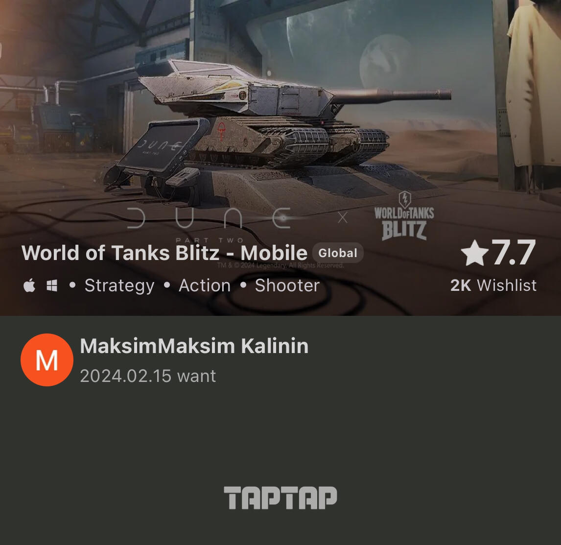 World of Tanks Blitz - PVP MMO - MaksimMaksim Kalinin's Posts - TapTap