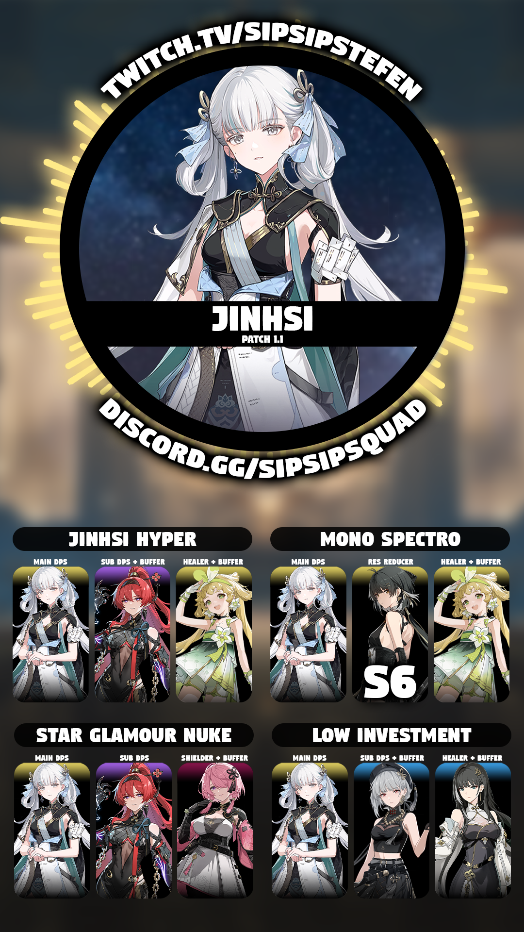 Jinhsi Build Infographic - Wuthering Waves - TapTap