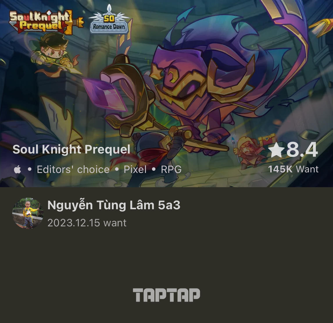 Soul Knight Prequel - Nguyễn Tùng Lâm 5a3's Posts - TapTap