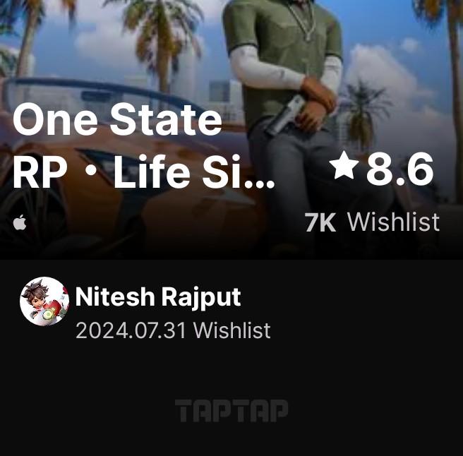 One State RP - Role Play Life - Nitesh Rajput's Posts - TapTap