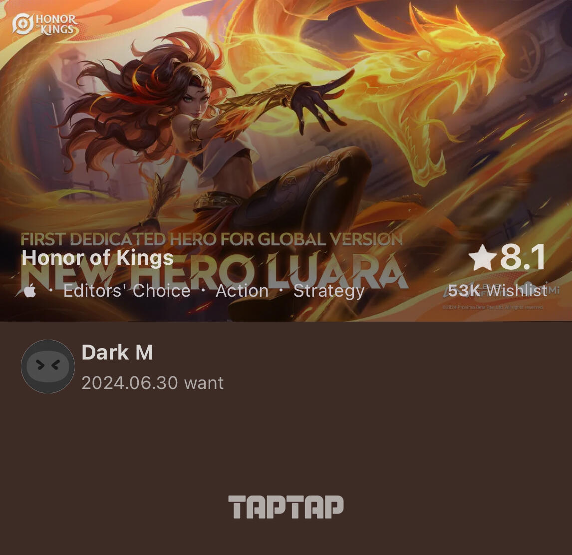 Honor of Kings - Dark M's Posts - TapTap