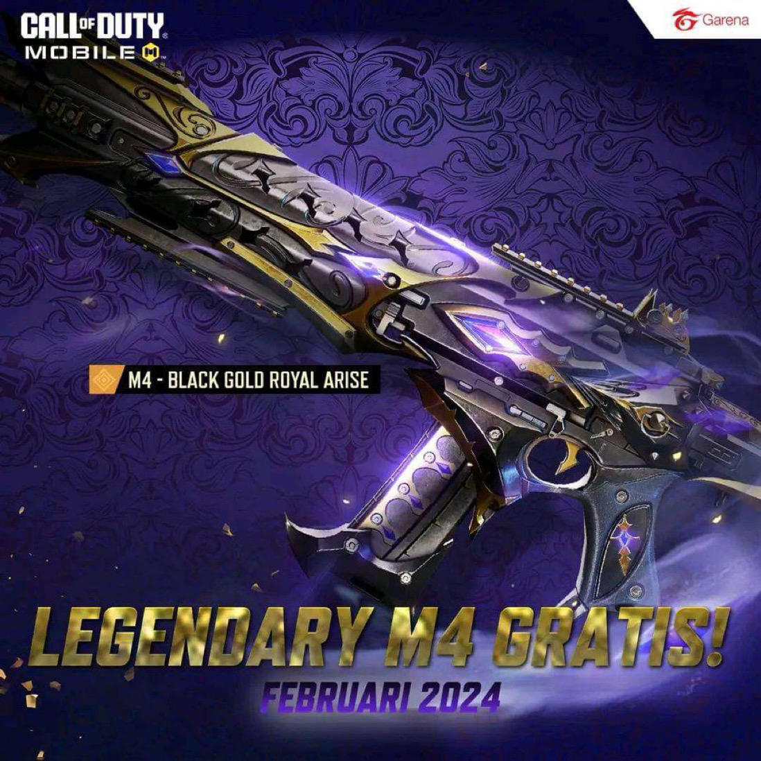 Legendary M4 "Black Gold Royal Arise" teaser by Garena CODM - Call of ...