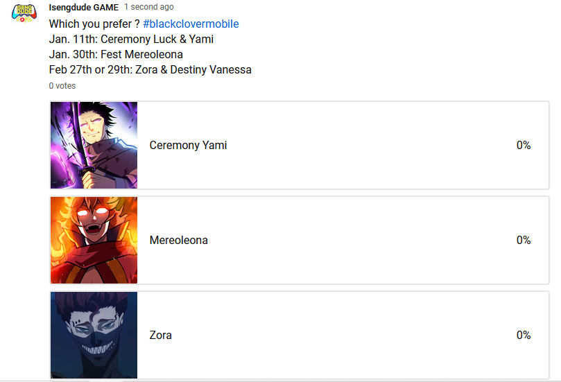 NEW HUGE BANNER YAMI MEREOLEONA ZORA - Black Clover M - TapTap