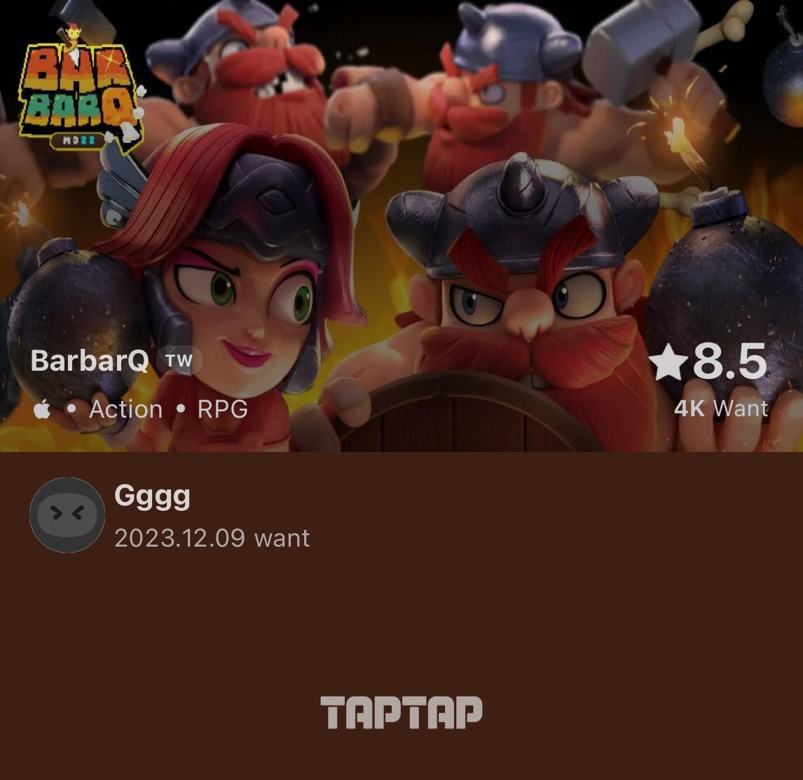 BarbarQ - Gggg's Posts - TapTap
