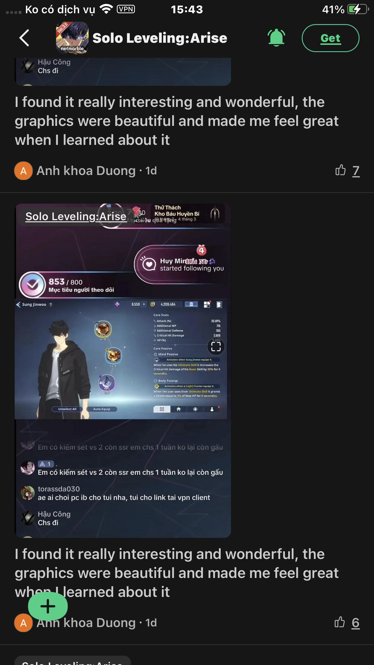 Solo Leveling:Arise - Van Nhat's Posts - TapTap