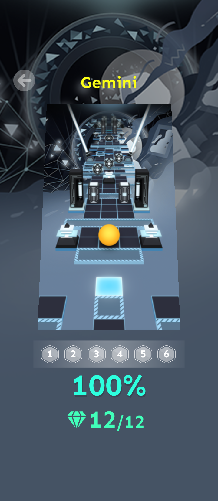 Rolling Sky Gemini ⭐⭐⭐ stars Mini Level 2 Perfect Run 100% - Rolling Sky - TapTap