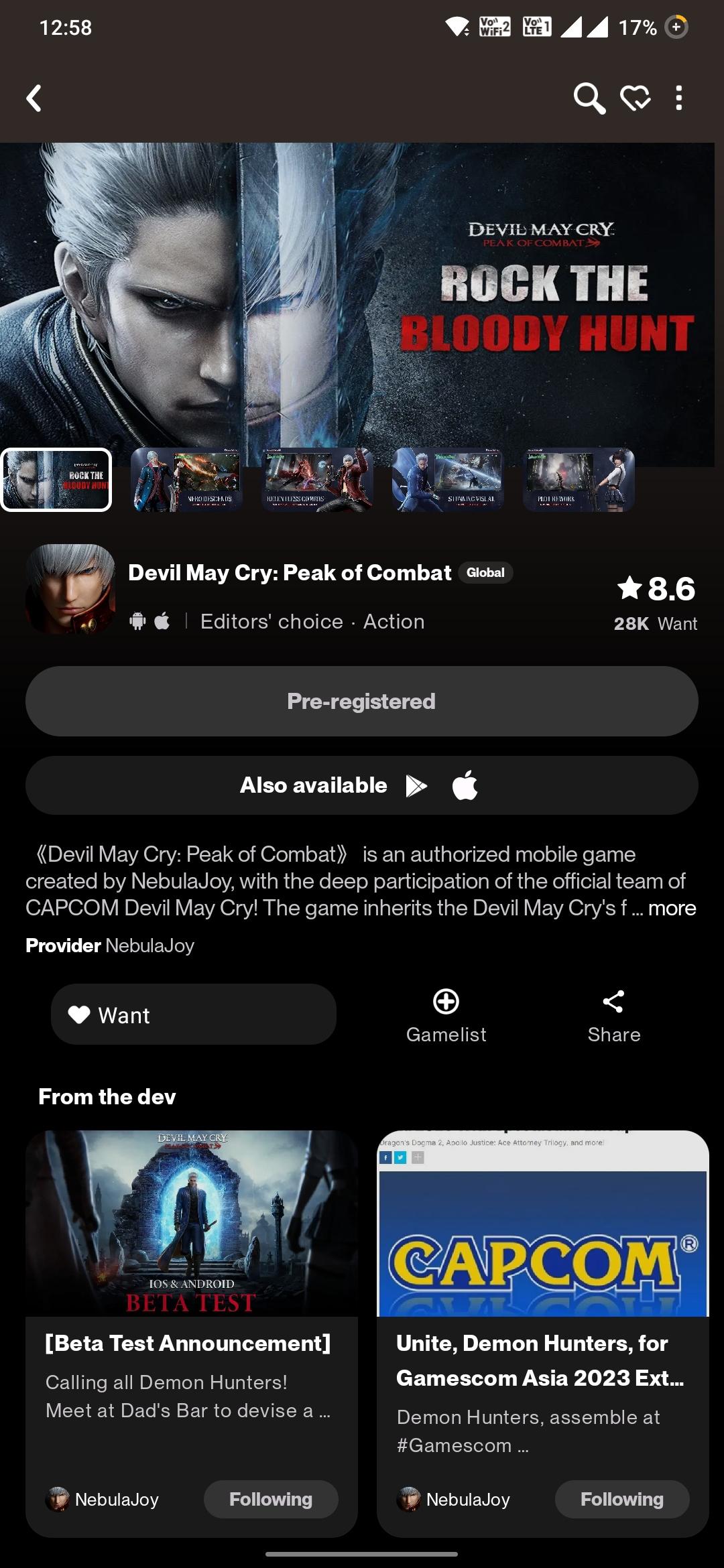 Devil May Cry: Peak of Combat - Sam Desuza's Posts - TapTap