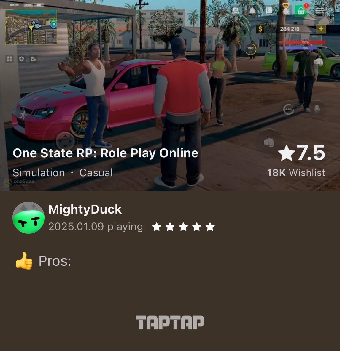 One State RP - Role Play Life - MightyDuck's Posts - TapTap