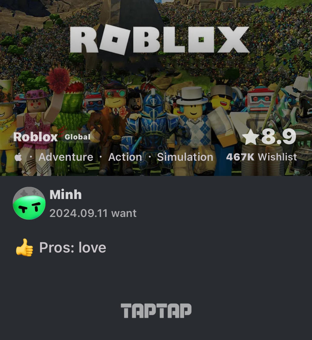 Roblox - Minh's Posts - TapTap