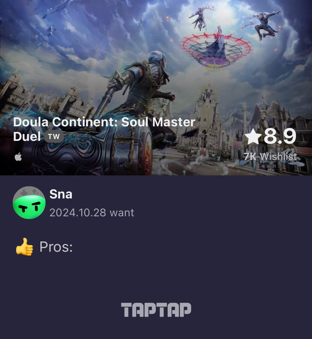 Doula Continent: Soul Master Duel - Sna's Posts - TapTap
